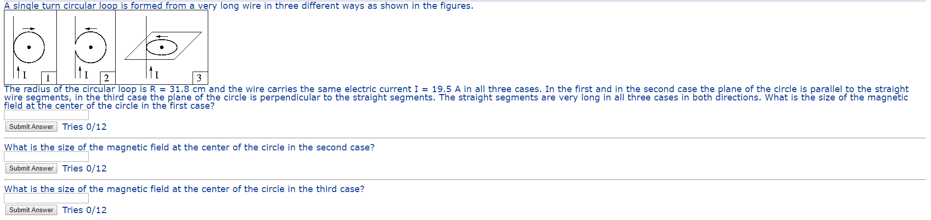 Solved A single turn circular loop is formed from a very | Chegg.com