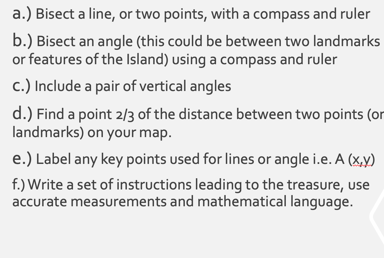 Solved a.) Bisect a line, or two points, with a compass and | Chegg.com