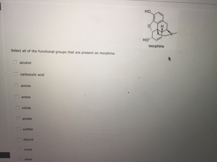 Solved Select all of the functional groups that are present | Chegg.com