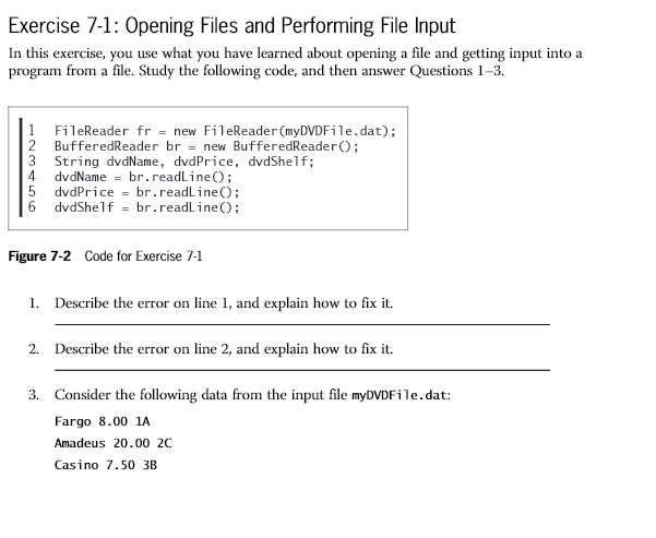 Solved Exercise 7 1 Opening Files And Performing File Input 