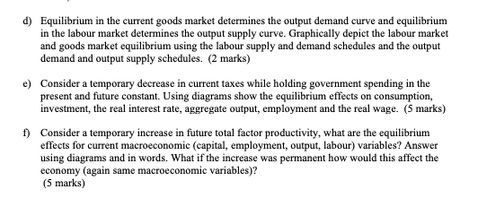 4. Consider the real intertemporal model with | Chegg.com