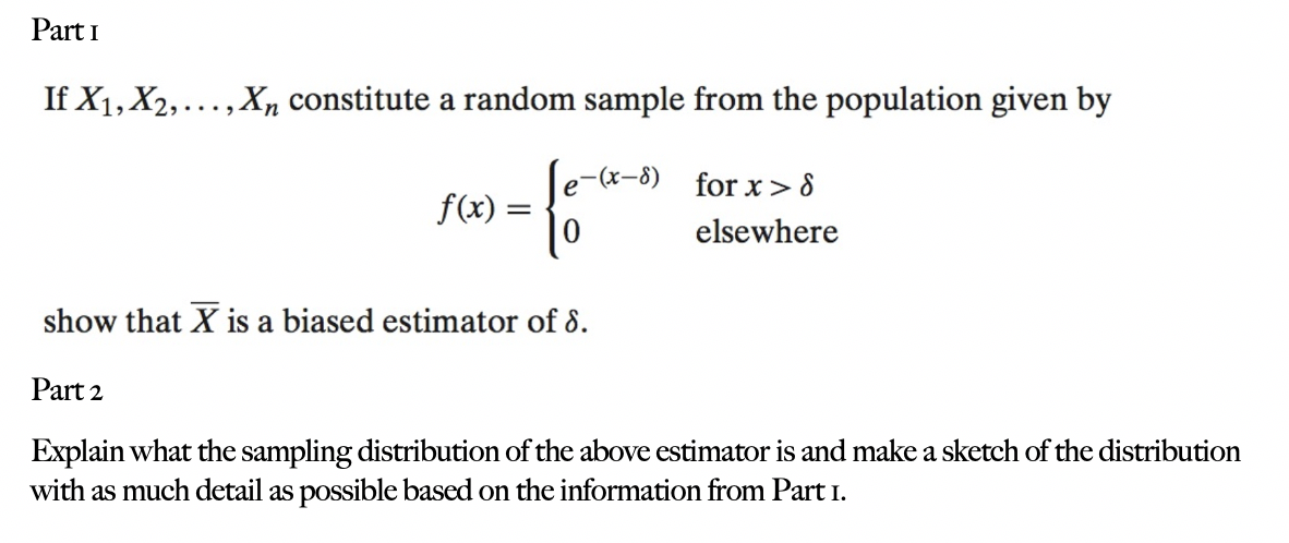 Solved Part I If X1, X2, ..., Xn constitute a random sample | Chegg.com