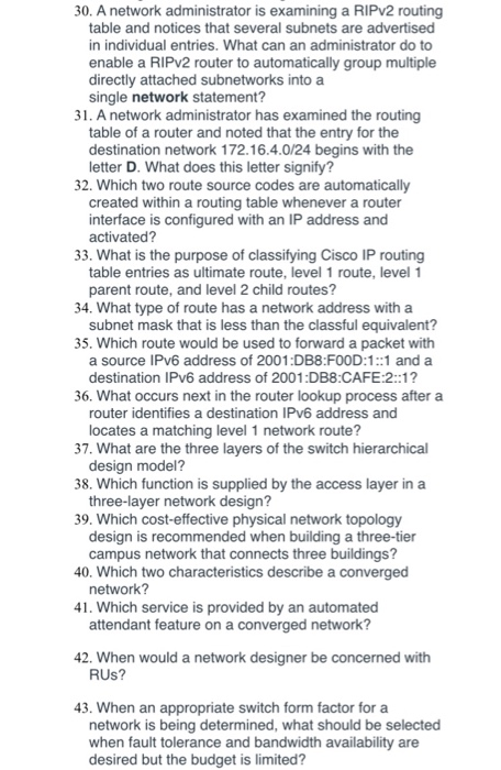 1. Why are routers needed in networking? 2. Which two | Chegg.com