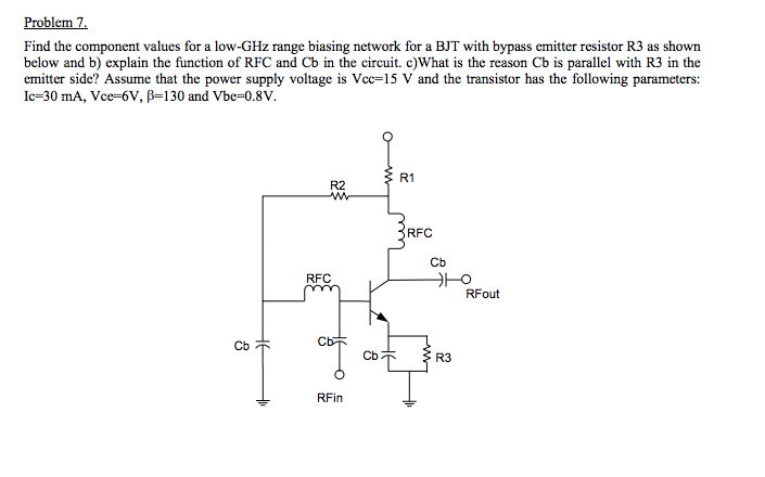 Solved Problem 7 Find the component values for a low-GHz | Chegg.com