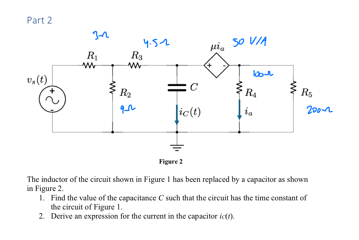 Solved By An Expert Figure 2the Inductor Of The Circuit Shown In Figure 1