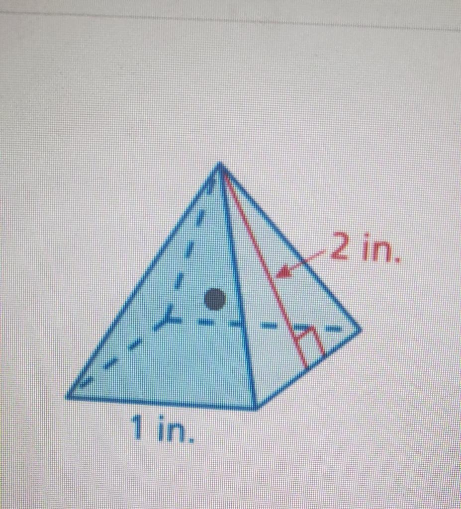 Solved Find the surface area of the pyramid. The side | Chegg.com