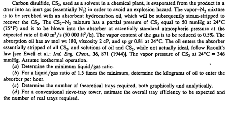 Solved Carbon disulfide, CS, used as a solvent in a chemical | Chegg.com