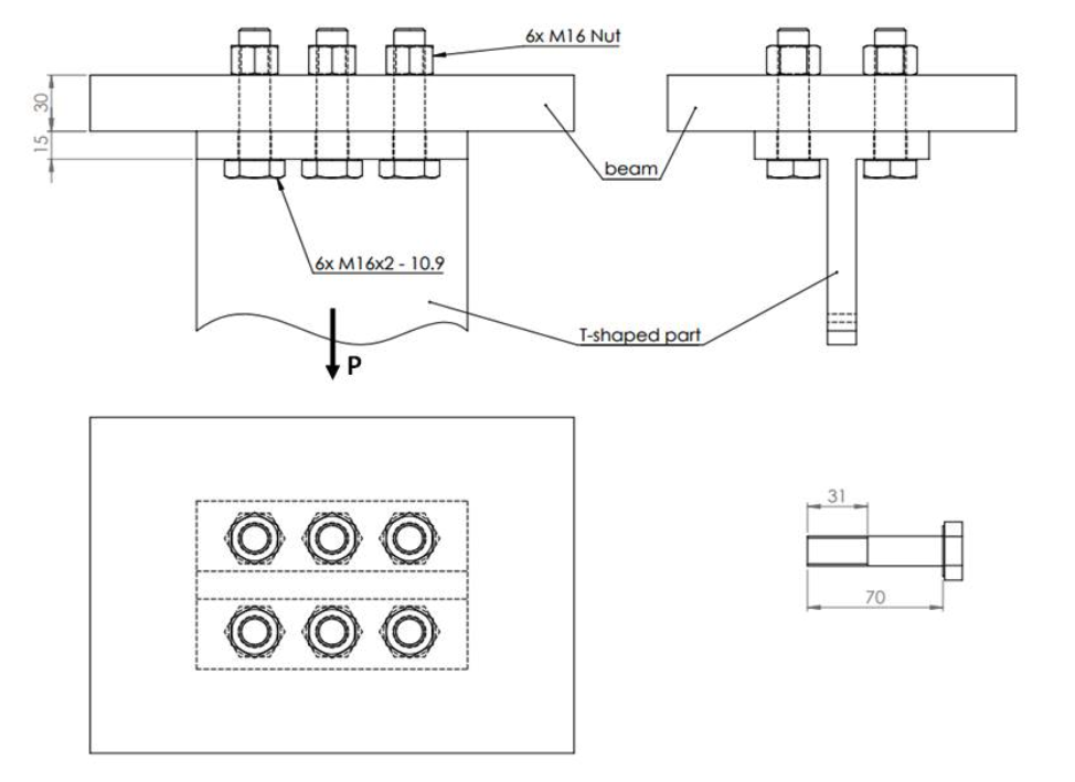 Solved A T-shaped part is fixed to a strong beam with six | Chegg.com
