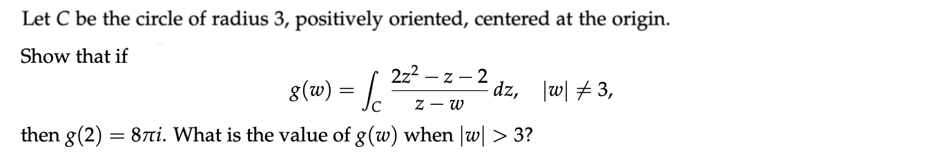 Solved Let C be the circle of radius 3 , positively | Chegg.com