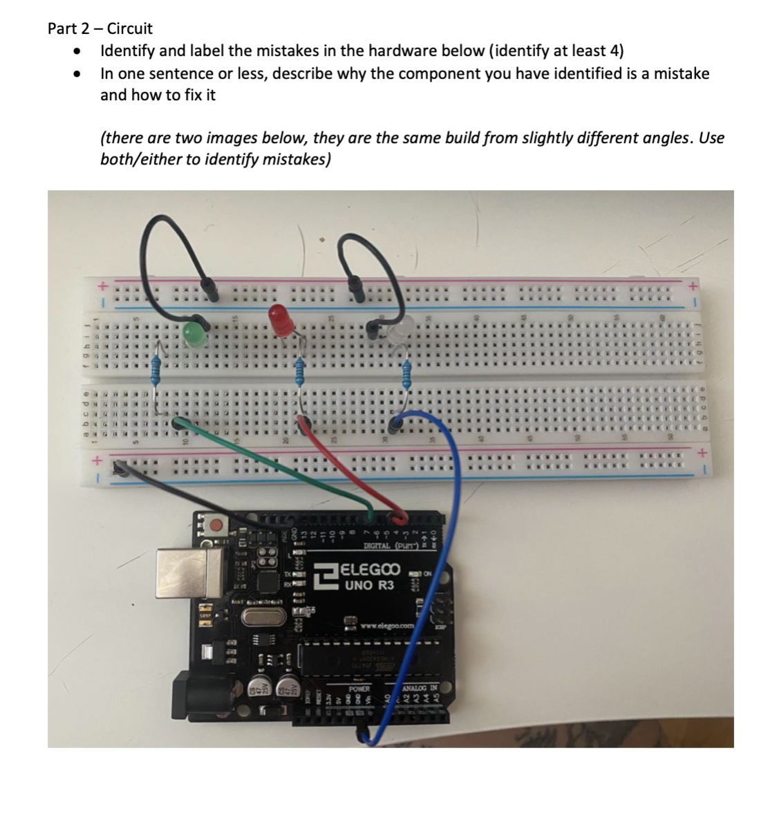 Solved Part 2-CircuitIdentify and label the mistakes in the | Chegg.com