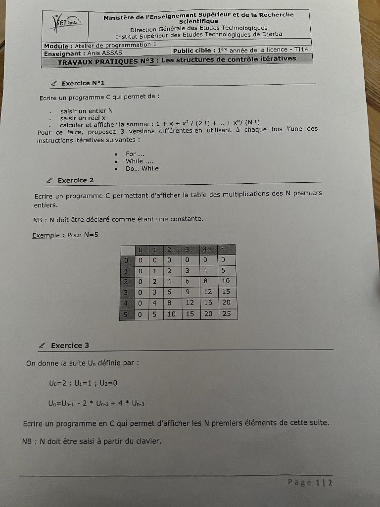 Solved Ecrire un programme C qui permet de : - saisir un | Chegg.com Solved Ecrire un programme C qui permet de : - saisir un | Chegg.com
