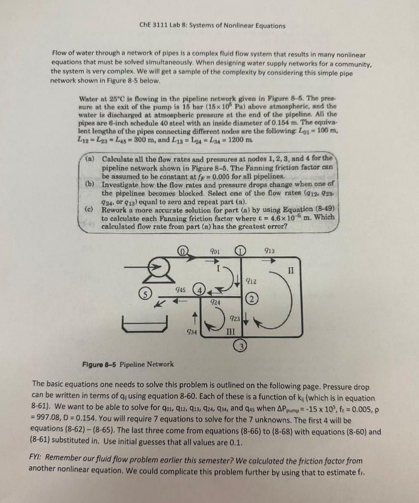 Solved Flow of water through a network of pipes is a complex | Chegg.com