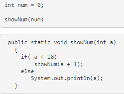 Solved int num = 0; ; showNum(num) public static void | Chegg.com