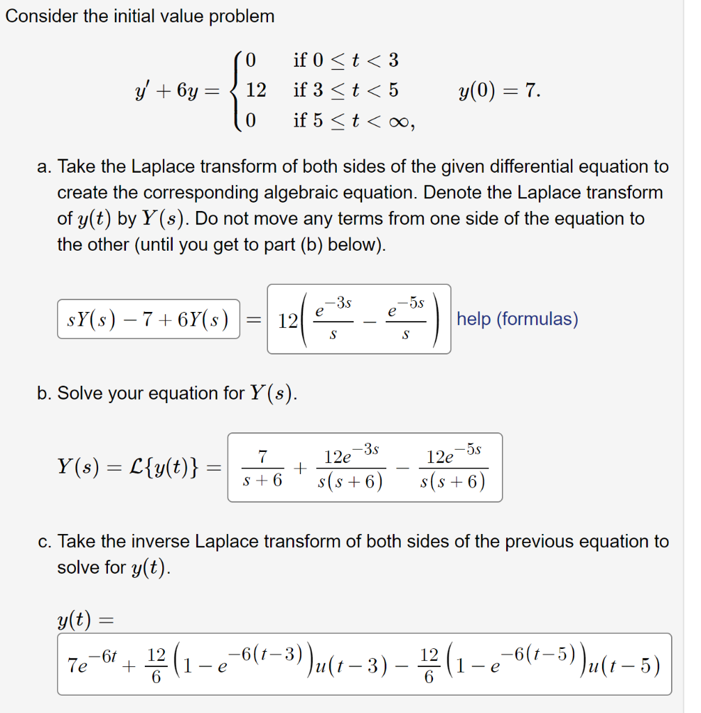 Solved Consider the initial value problem y′+6y=⎩⎨⎧0120 if | Chegg.com