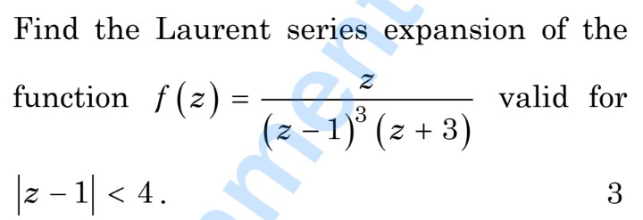 Solved Find the Laurent series expansion of ﻿thefunction | Chegg.com