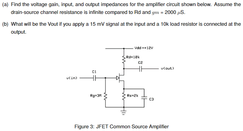 Solved (a) Find the voltage gain, input, and output | Chegg.com