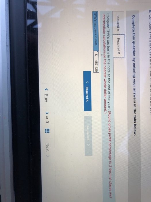 Solved Check my work chaser paid $75,000 cash at TPW, a | Chegg.com