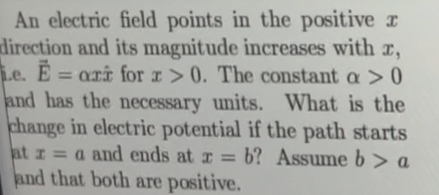 Solved An electric field points in the positive x direction | Chegg.com