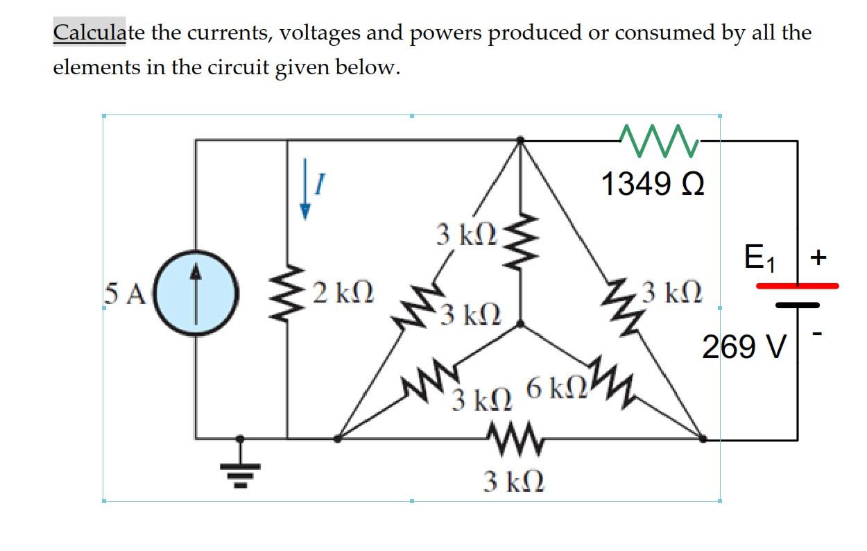 Solved Calculate the currents, voltages and powers produced | Chegg.com