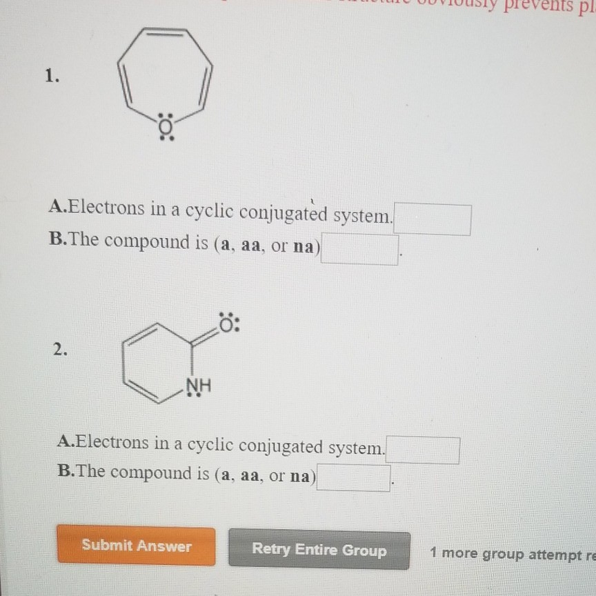Solved For each of the species below, identify any cyclic | Chegg.com
