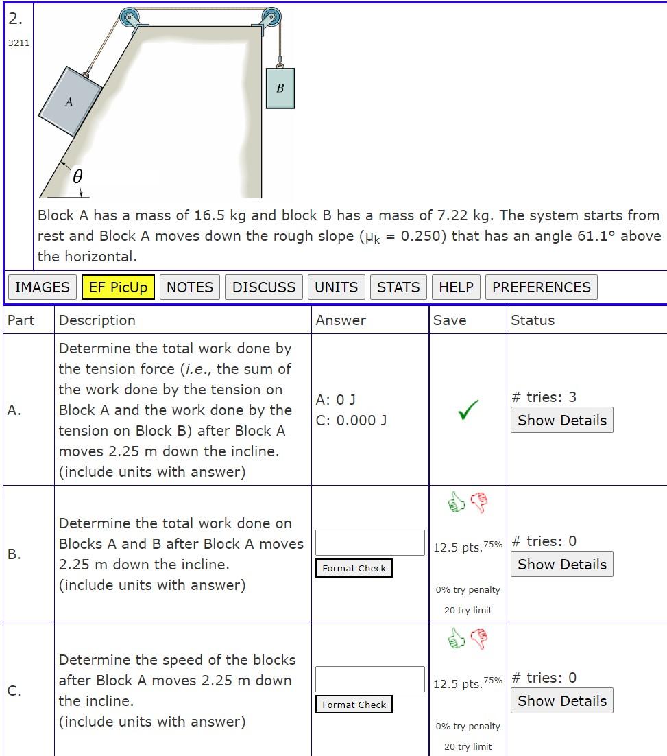 Solved Block A has a mass of 16.5 kg and block B has a mass | Chegg.com