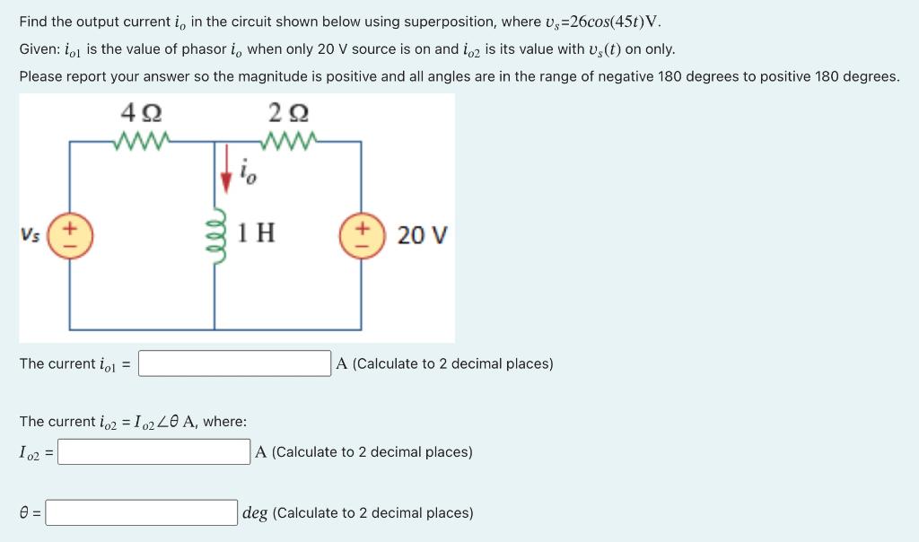 Solved Find the output current i0 in the circuit shown below | Chegg.com