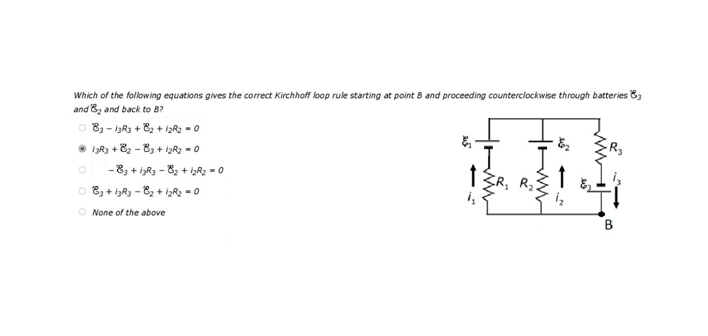 Solved Which of the following equations gives the correct | Chegg.com