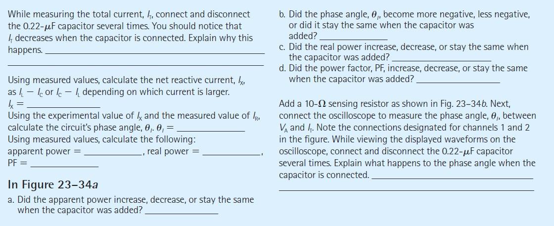 Solved Laboratory Application Assignment Using the measured | Chegg.com