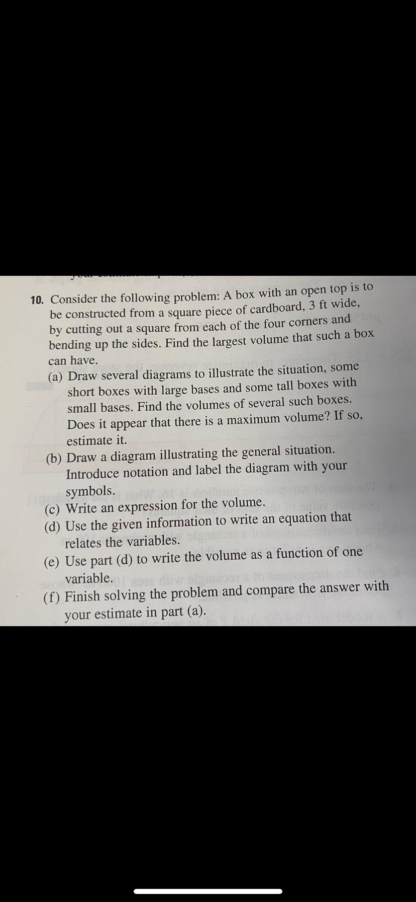 Solved 10. Consider the following problem: A box with an | Chegg.com