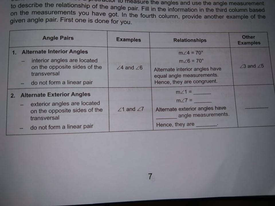 Solved easure the angles and use the angle measurement to | Chegg.com