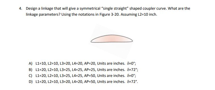 4. Design a linkage that will give a symmetrical | Chegg.com