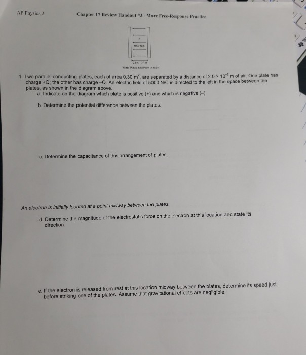 Solved AP Physics 2 Chapter 17 Review Handout 3 - More Free | Chegg.com