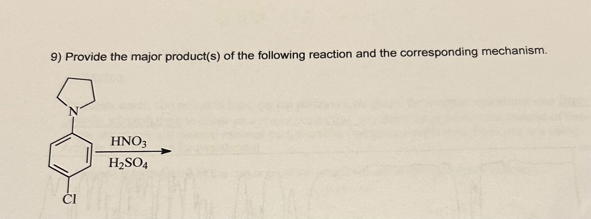 Provide the major product(s) ﻿of the following | Chegg.com