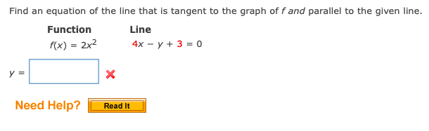 Solved Find an equation of the line that is tangent to the | Chegg.com