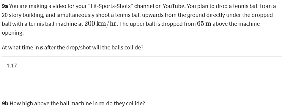 Solved 9a You Are Making A Video For Your Lit Sports Shots