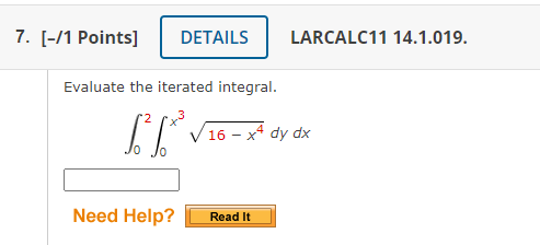 Solved Use an iterated integral to find the area of the | Chegg.com