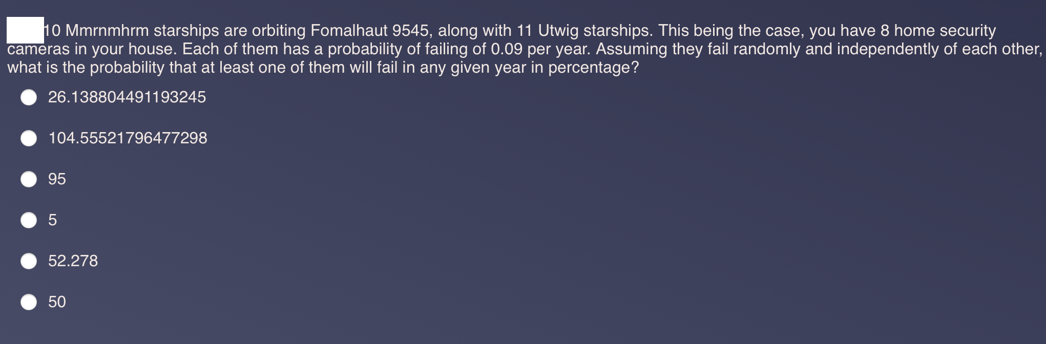 Solved 10 Mmrnmhrm starships are orbiting Fomalhaut 9545, | Chegg.com