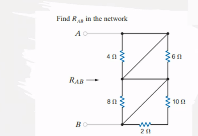 Solved Find RAB in the network | Chegg.com
