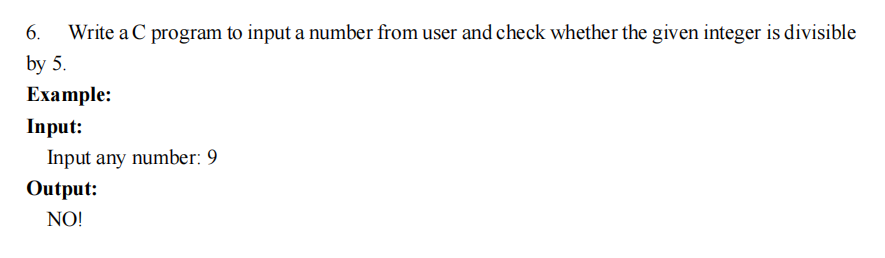 Solved 6 Write A C Program To Input A Number From User And 5623