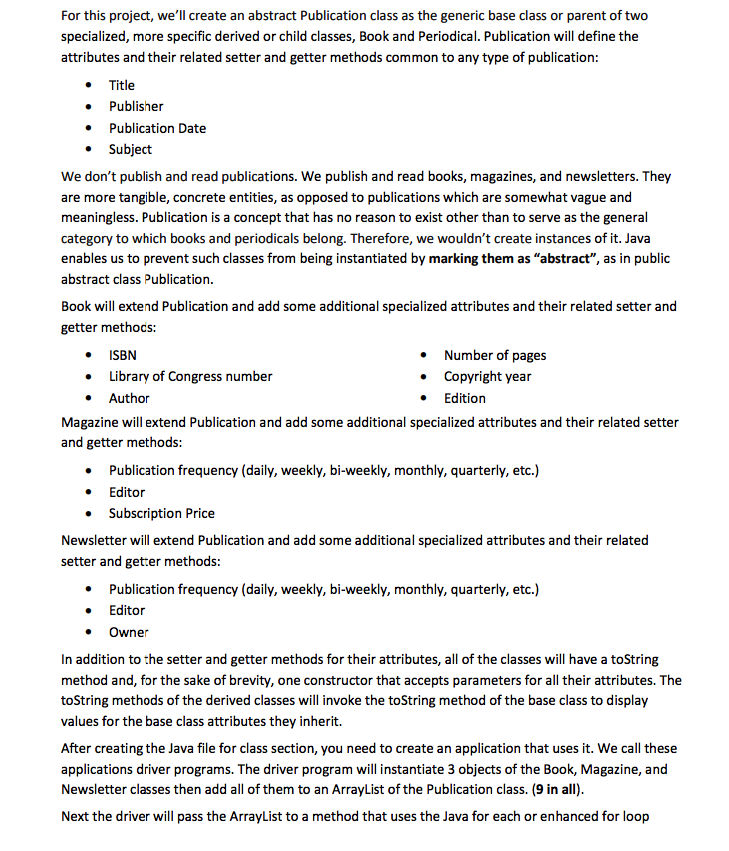 Solved JAVA. I need help developing this assignment. Please | Chegg.com
