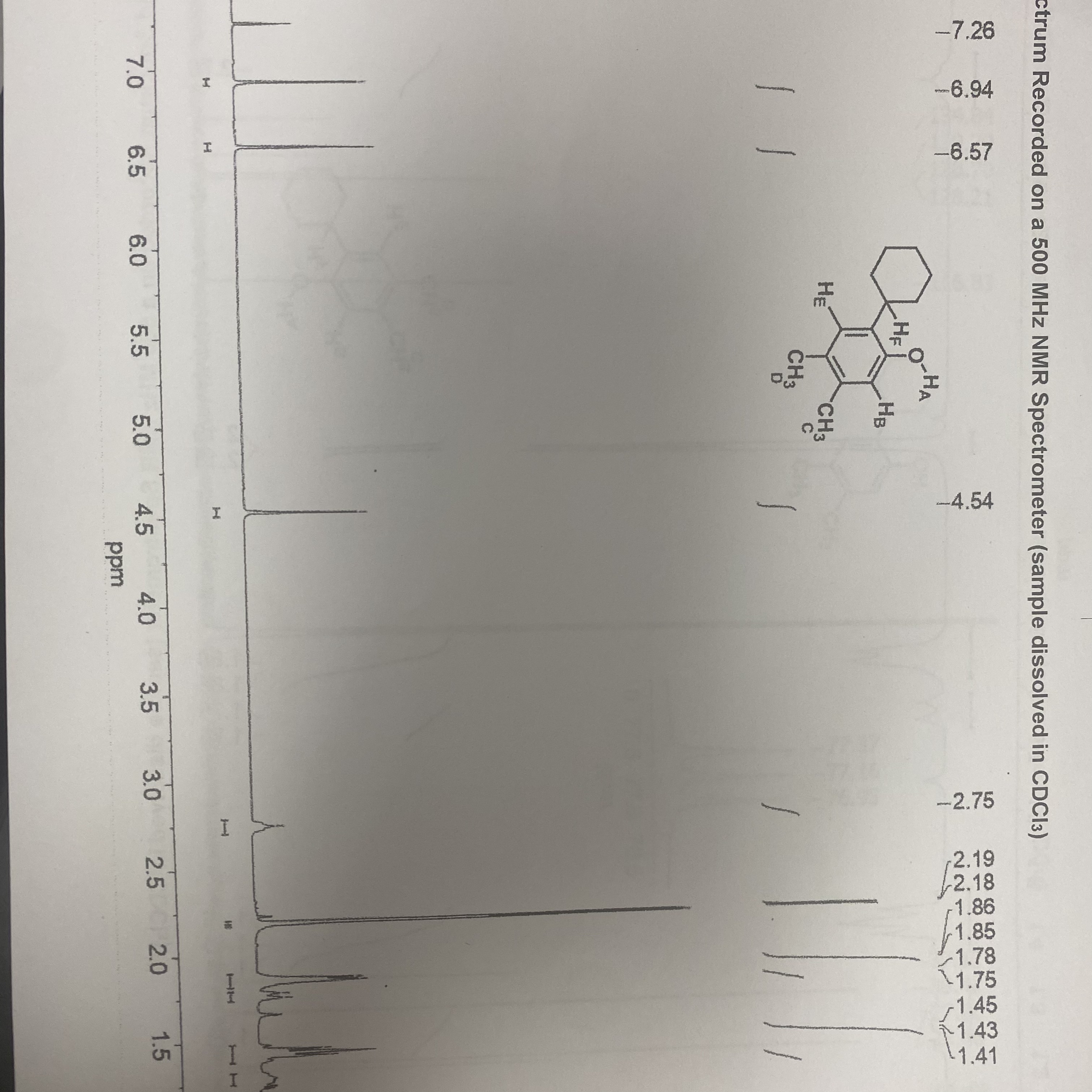 Solved 4. The following 1H NMR spectrum and its expansion on | Chegg.com