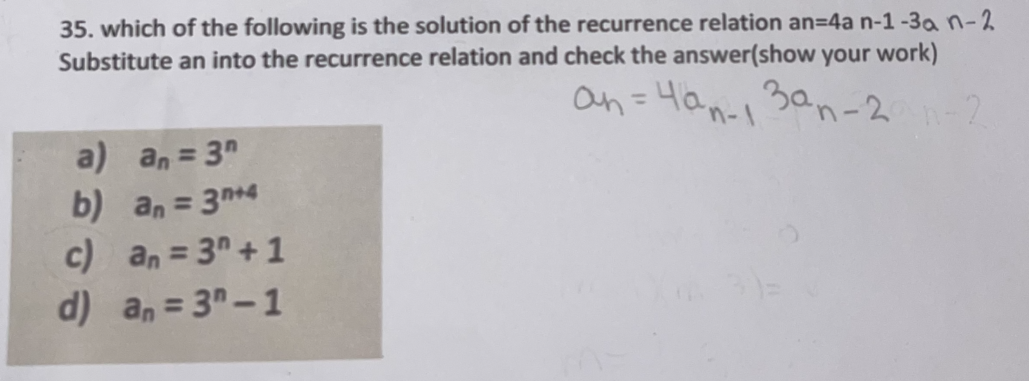 Solved 35. which of the following is the solution of the | Chegg.com