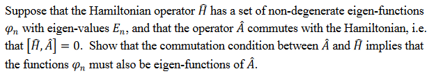 Solved Suppose that the Hamiltonian operator î has a set of | Chegg.com