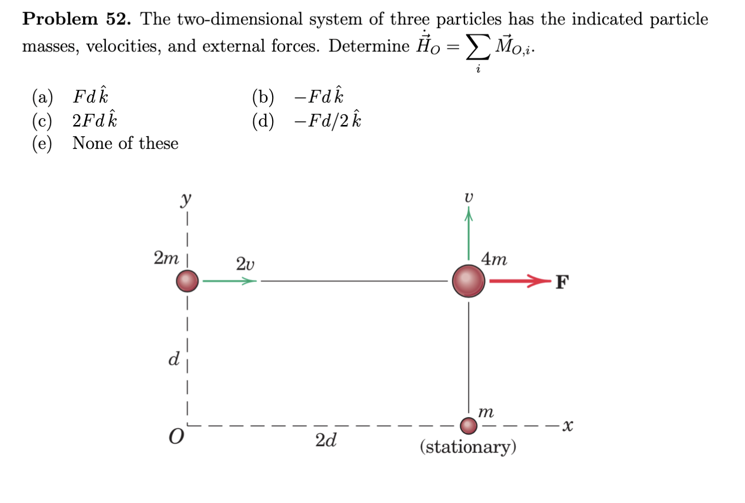 Solved Problem 52. The two-dimensional system of three | Chegg.com