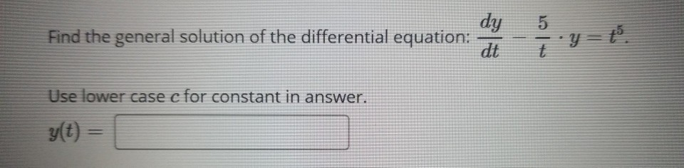 Solved Find the general solution of the differential | Chegg.com