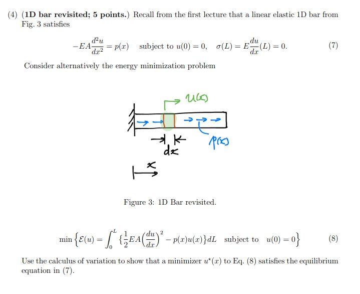 Solved (4) (1D bar revisited; 5 points.) Recall from the | Chegg.com
