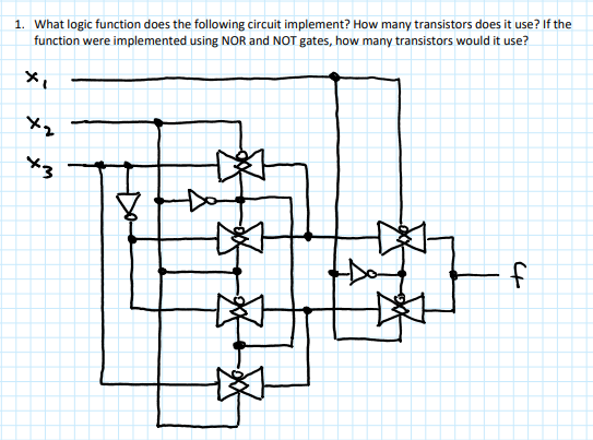 Solved 1 What Logic Function Does The Following Circuit 