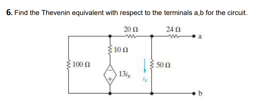 Solved Find the Thevenin equivalent with respect to the | Chegg.com
