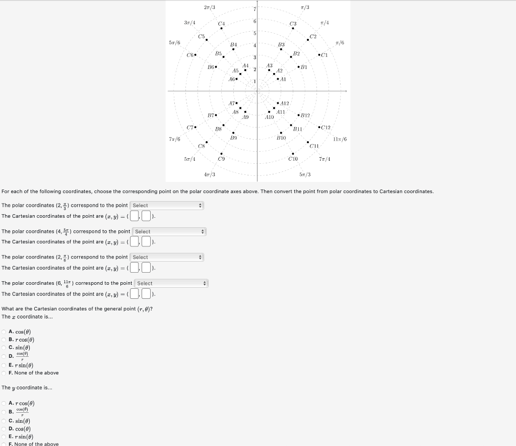 Solved A. cos(θ) B. rcos(θ) C. sin(θ) D. rcos(θ) E. rsin(θ) | Chegg.com