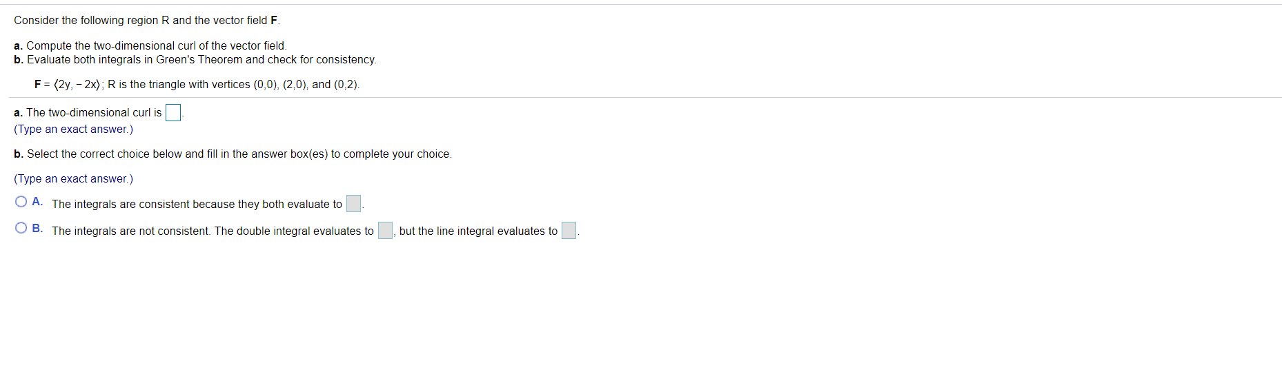 Solved Consider the following region R and the vector field | Chegg.com